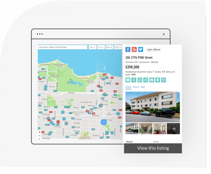 Real Estate Website Templates with IDX MLS® Listings and Map Search ...